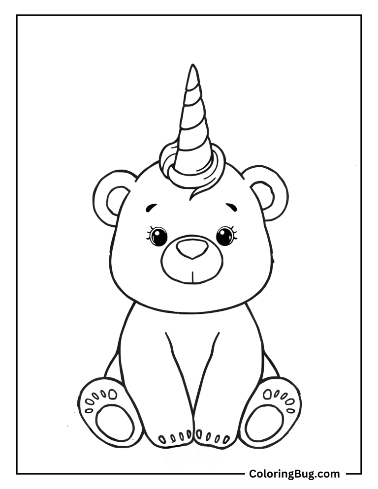 30 Baby Animal Unicorn Coloring Pages (Free Printable PDFs)