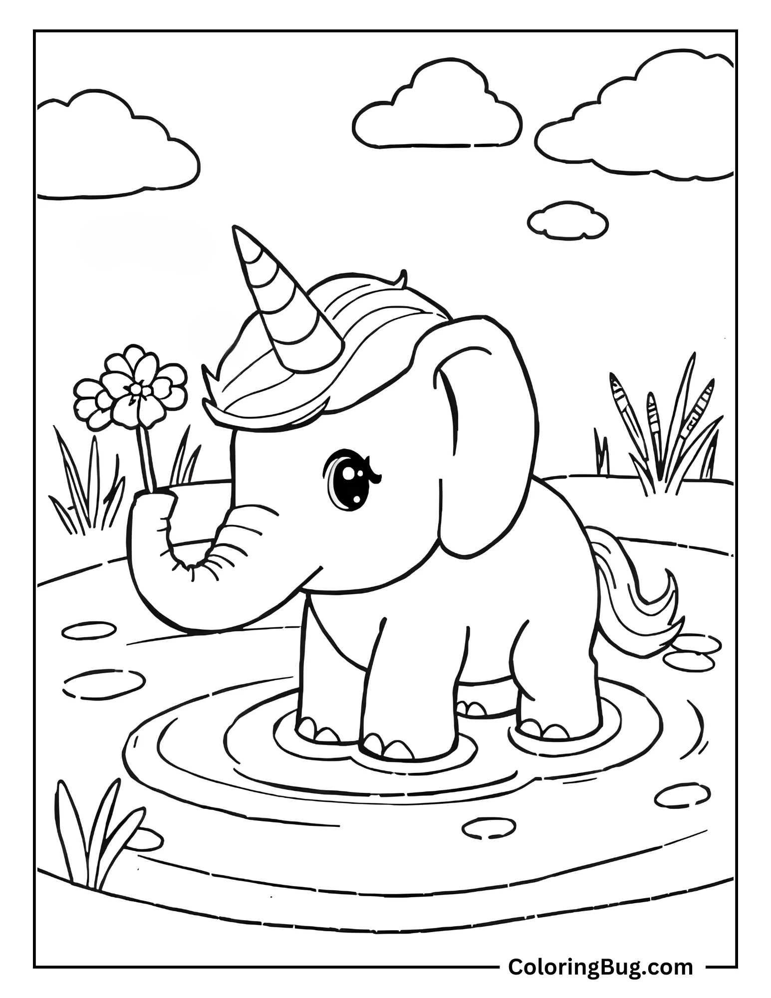 30 Baby Animal Unicorn Coloring Pages (Free Printable PDFs)