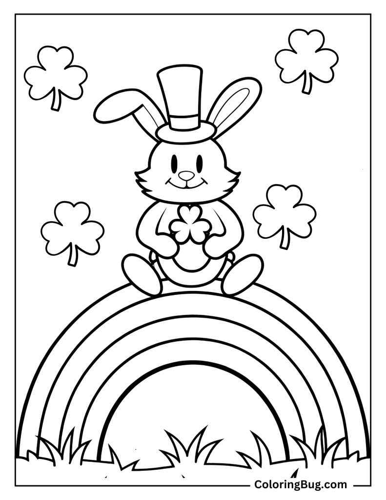 20 Rainbow St. Patrick's Day Coloring Pages (Free Printable PDFs)