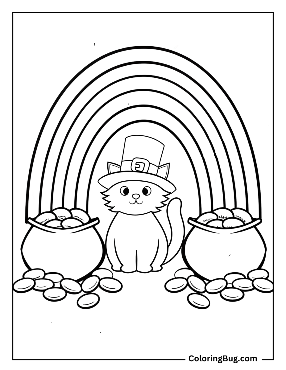 20 Cat St. Patrick's Day Coloring Pages (Free Printable PDFs)