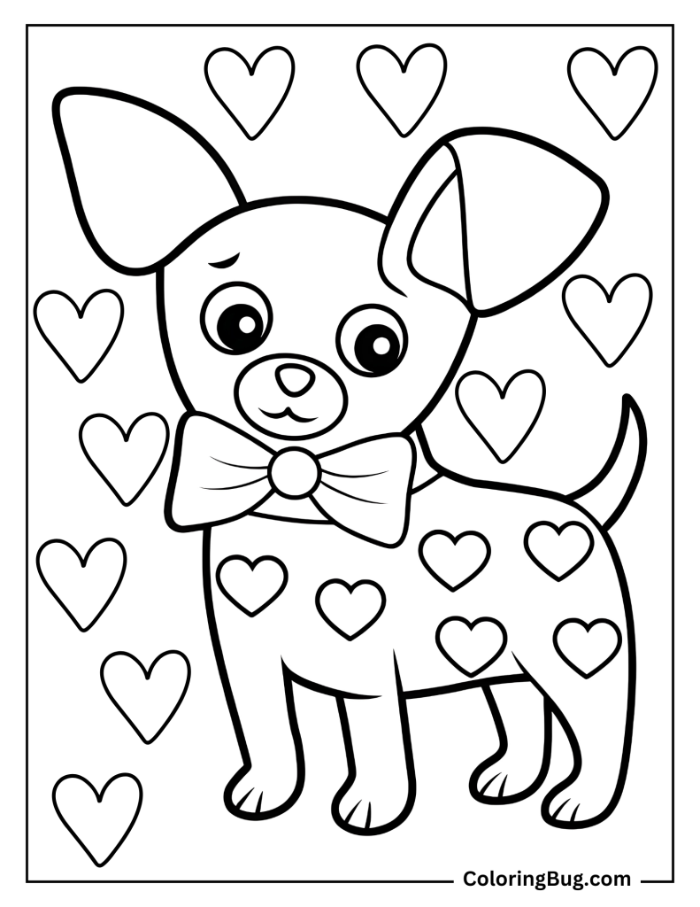 20 Dog Valentines Coloring Pages (Free Printable PDFs)