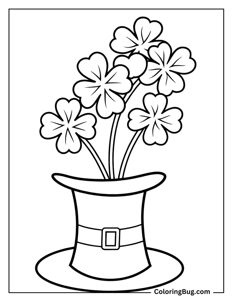 20 Clover St. Patrick's Day Coloring Pages (Free Printable PDFs)