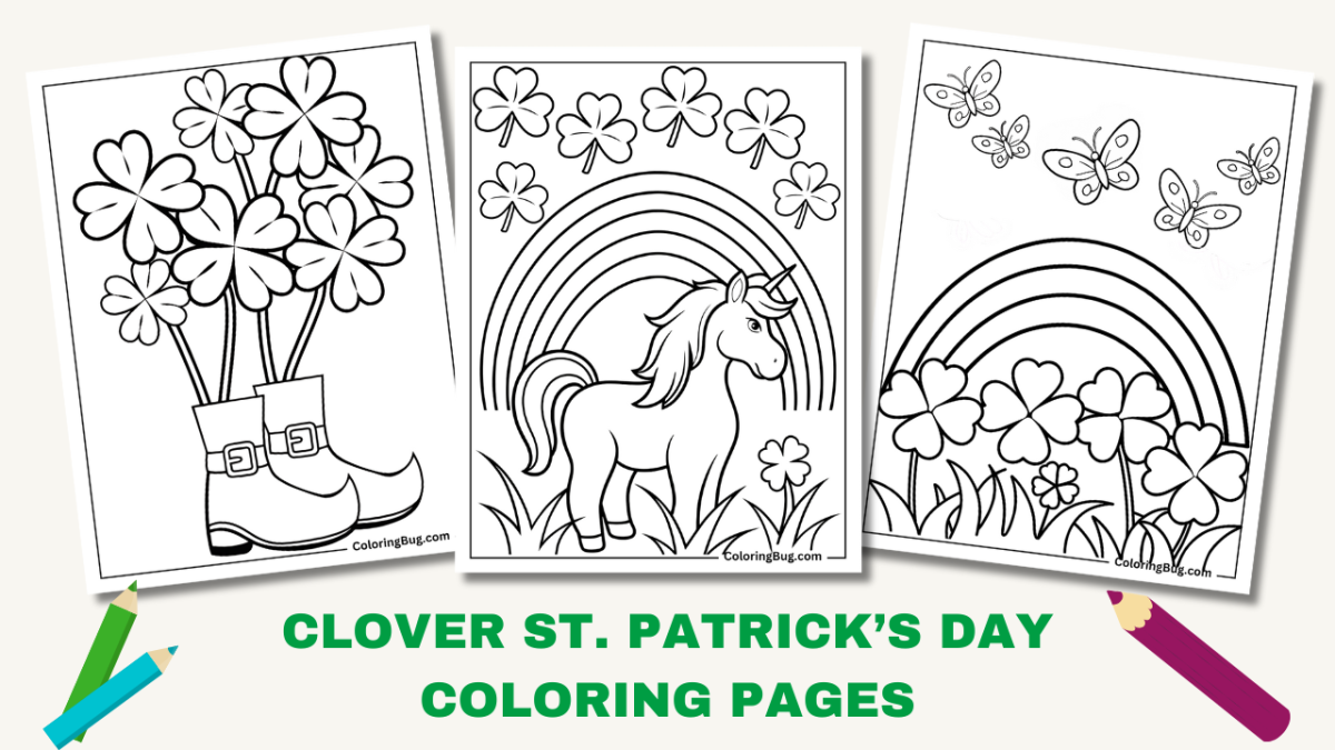 20 Clover St. Patrick's Day Coloring Pages (Free Printable PDFs)