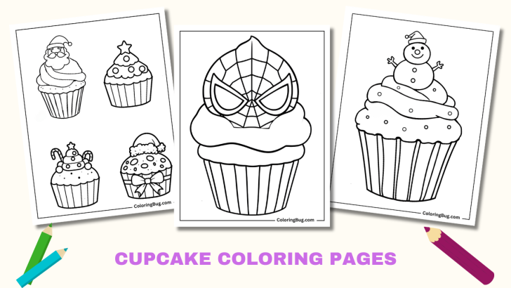 40 Cupcake Coloring Pages (Free Printable PDFs)