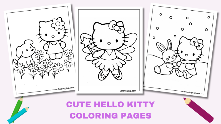 50 Cute Hello Kitty Coloring Pages (Free Printable PDFs)