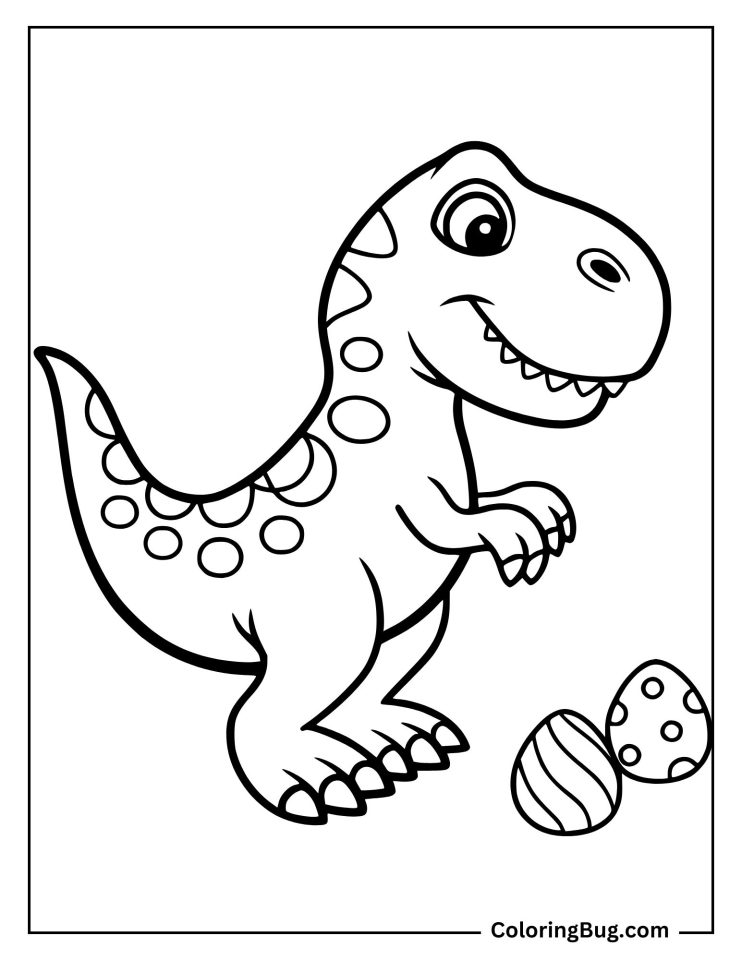 60+ T-Rex Coloring Pages (Free Printable PDFs) For Kids and Adults