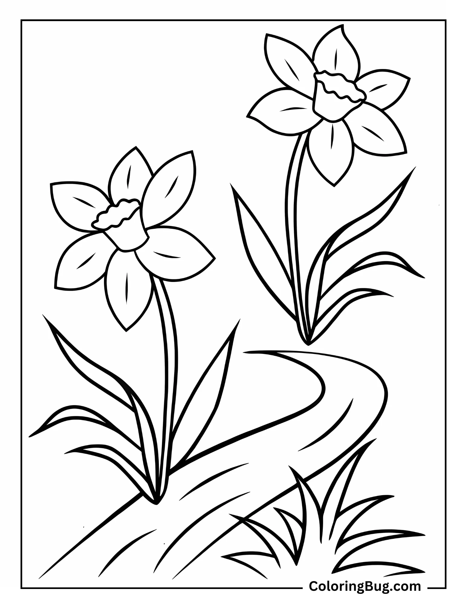 20 Spring Flowers Coloring Pages (Free Printable PDFs)