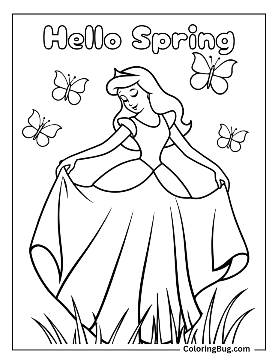 30 Disney Spring Coloring Pages (Free Printable PDFs)