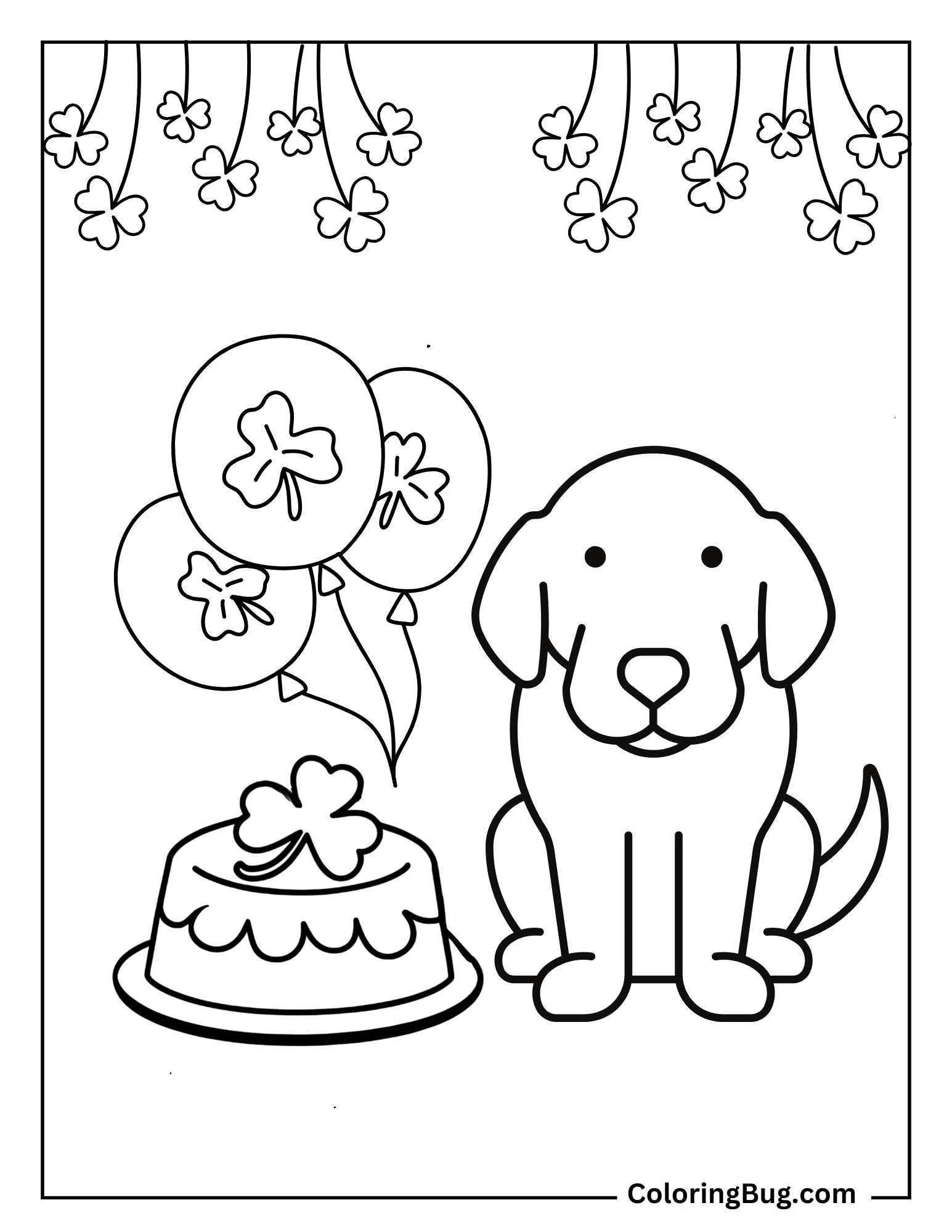 20 Dog St. Patrick's Day Coloring Pages (Free Printable PDFs)