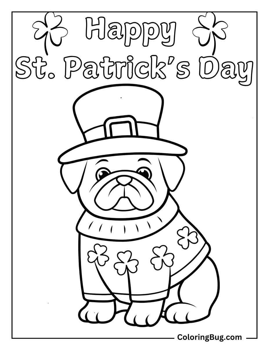 20 Dog St. Patrick's Day Coloring Pages (Free Printable PDFs)