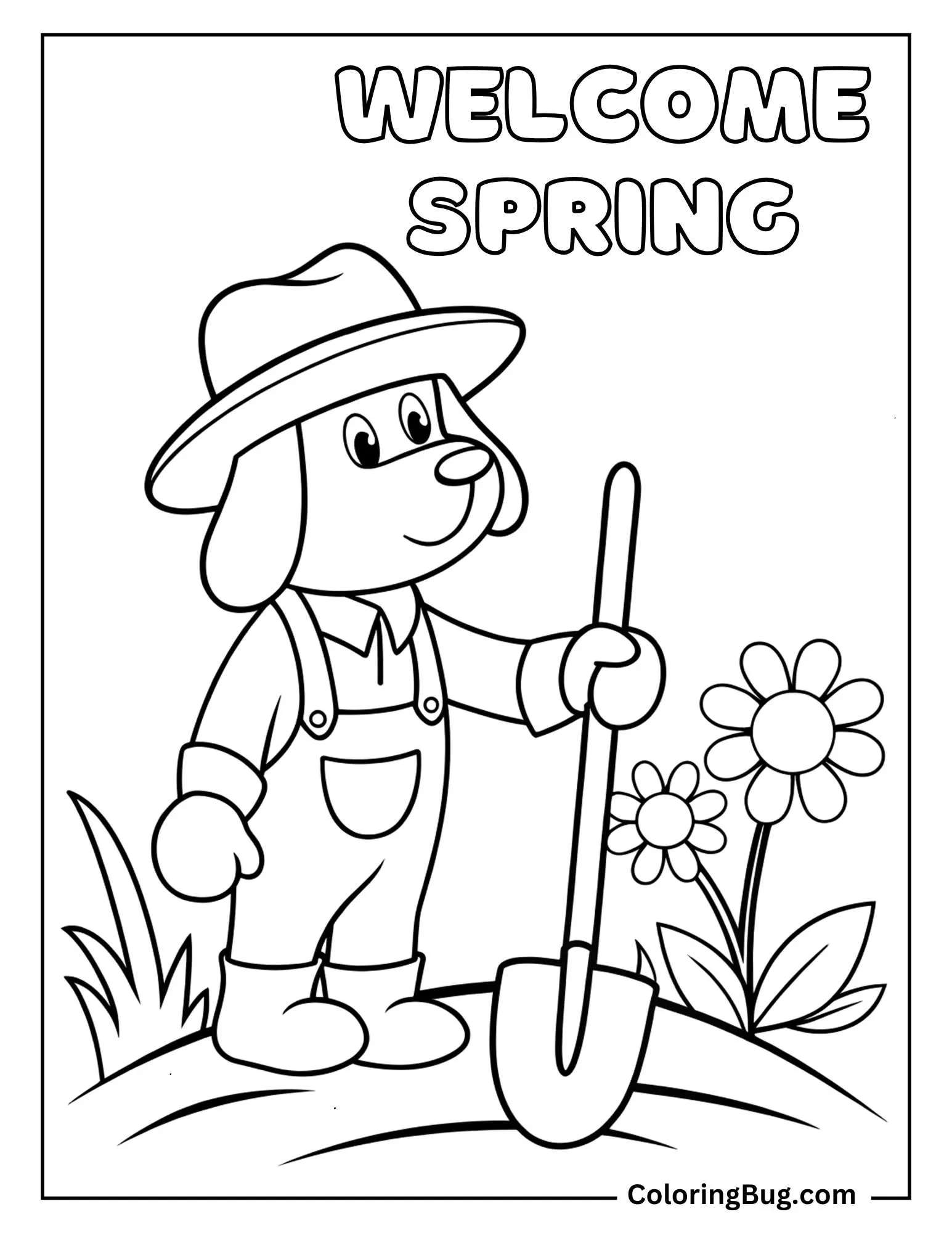 20 Dog Spring Coloring Pages (Free Printable PDFs)