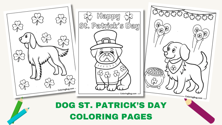 20 Dog St. Patrick's Day Coloring Pages (Free Printable PDFs)