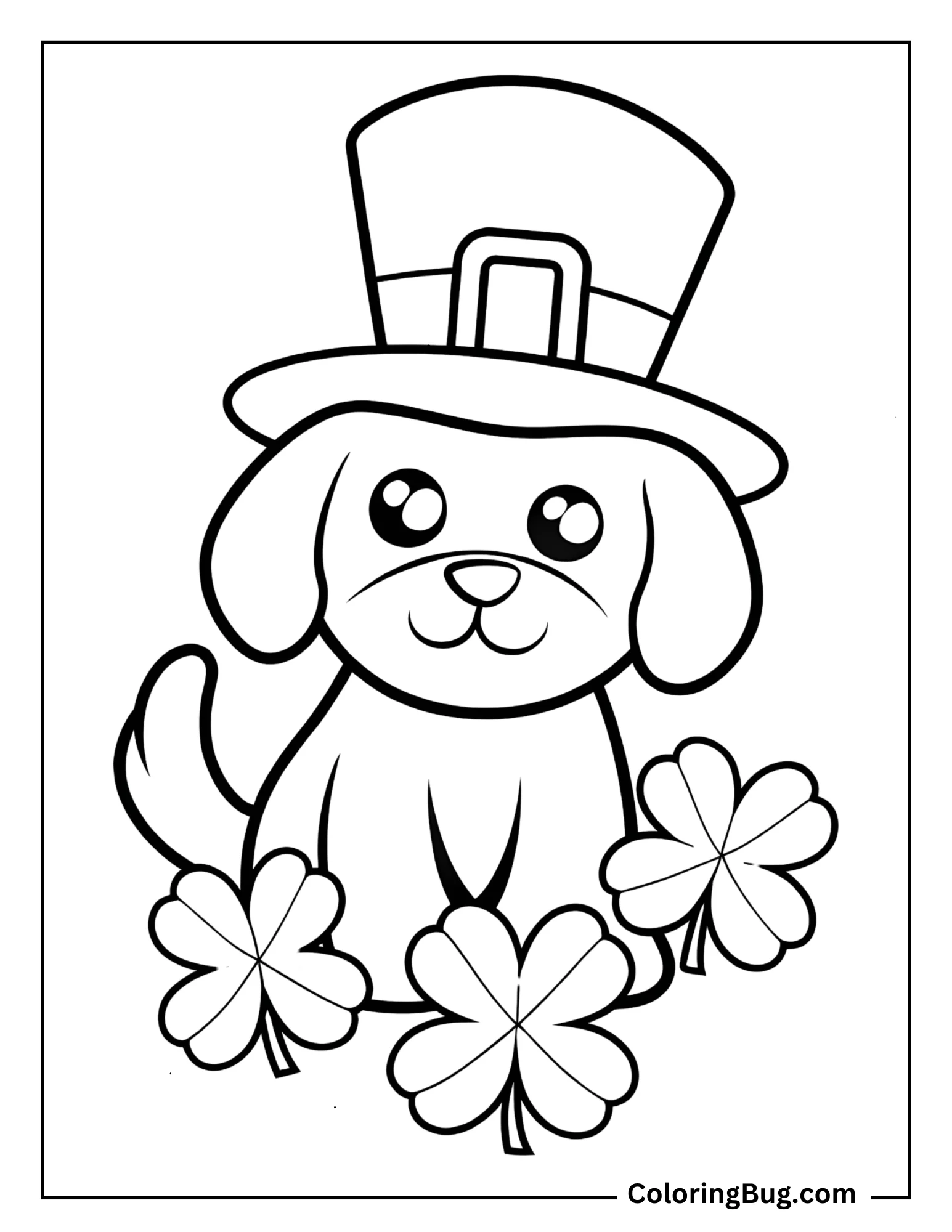 20 Dog St. Patrick's Day Coloring Pages (Free Printable PDFs)