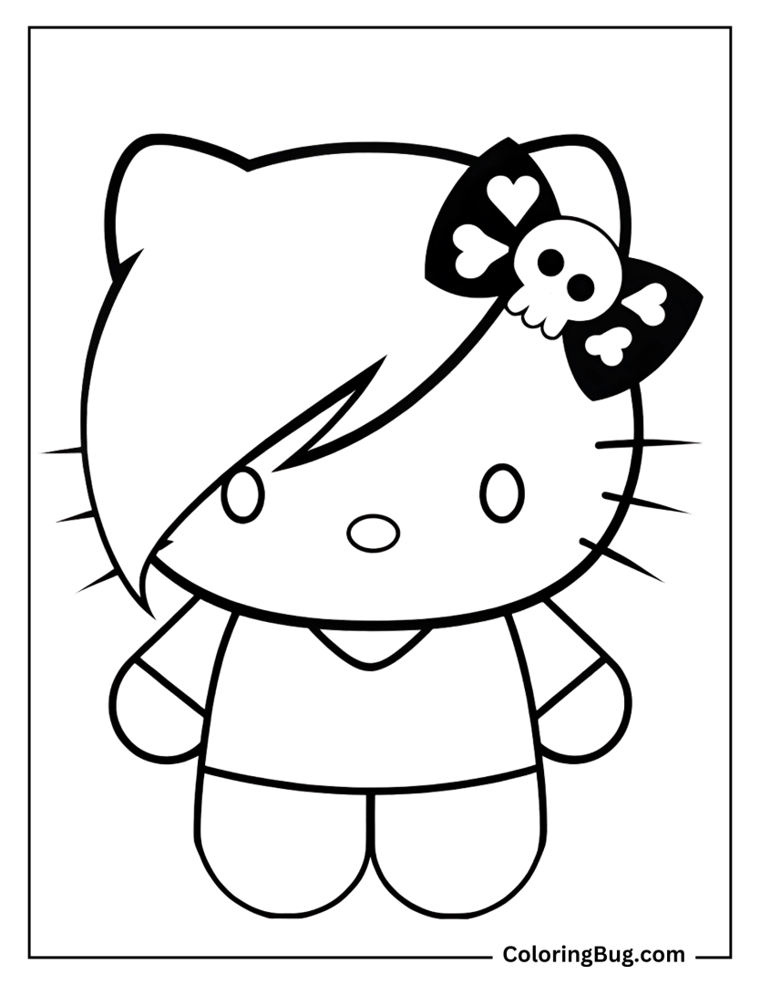 20 Emo Hello Kitty Coloring Pages (Free Printable PDFs)