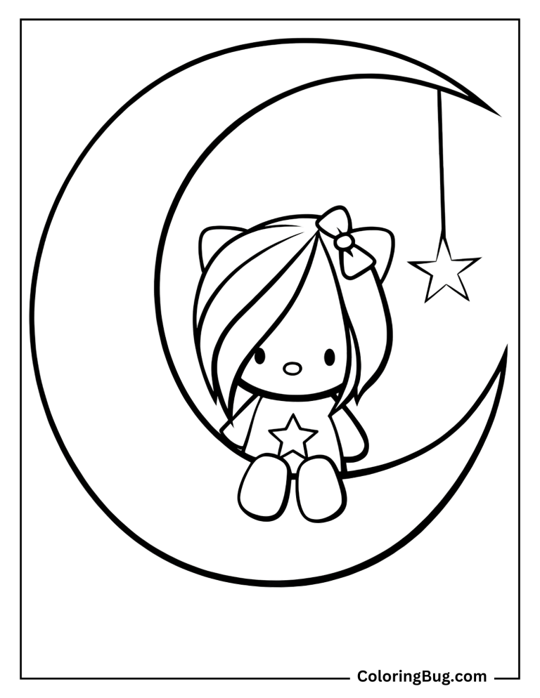 20 Emo Hello Kitty Coloring Pages (Free Printable PDFs)