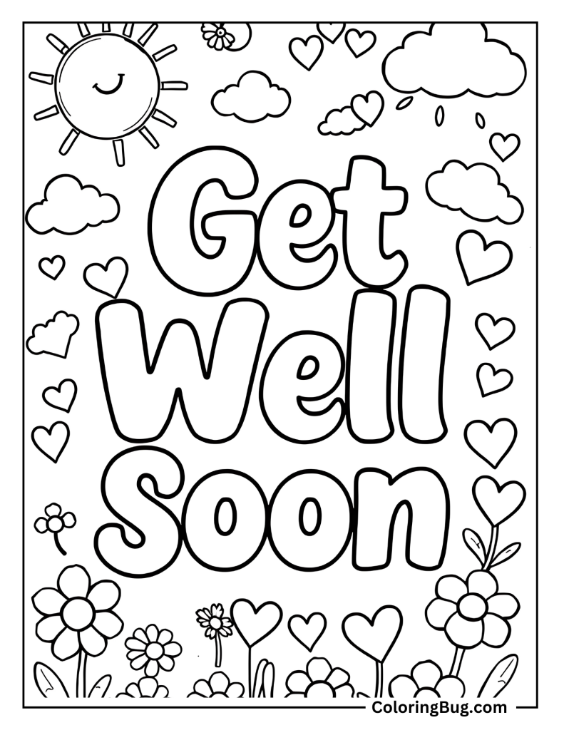 30 Get Well Soon Coloring Pages (Free Printable PDFs)