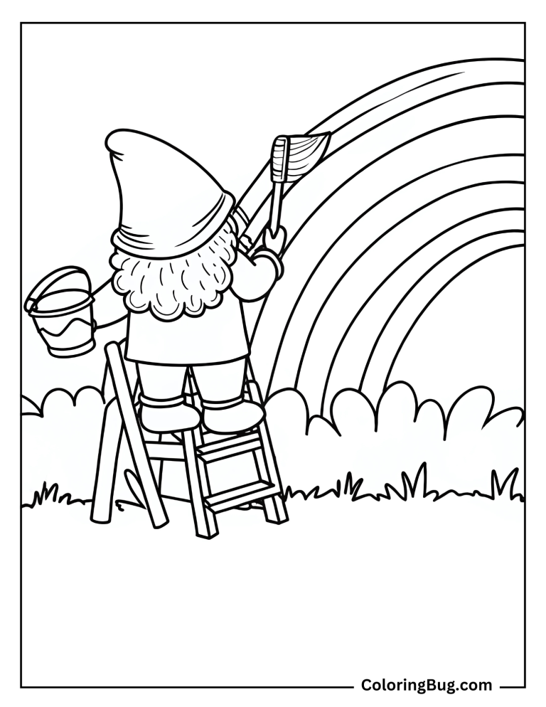 20 Gnome St. Patrick's Day Coloring Pages (Free Printable PDFs)