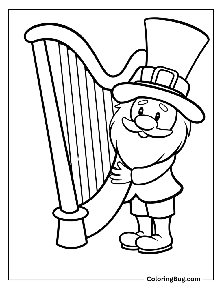 20 Gnome St. Patrick's Day Coloring Pages (Free Printable PDFs)