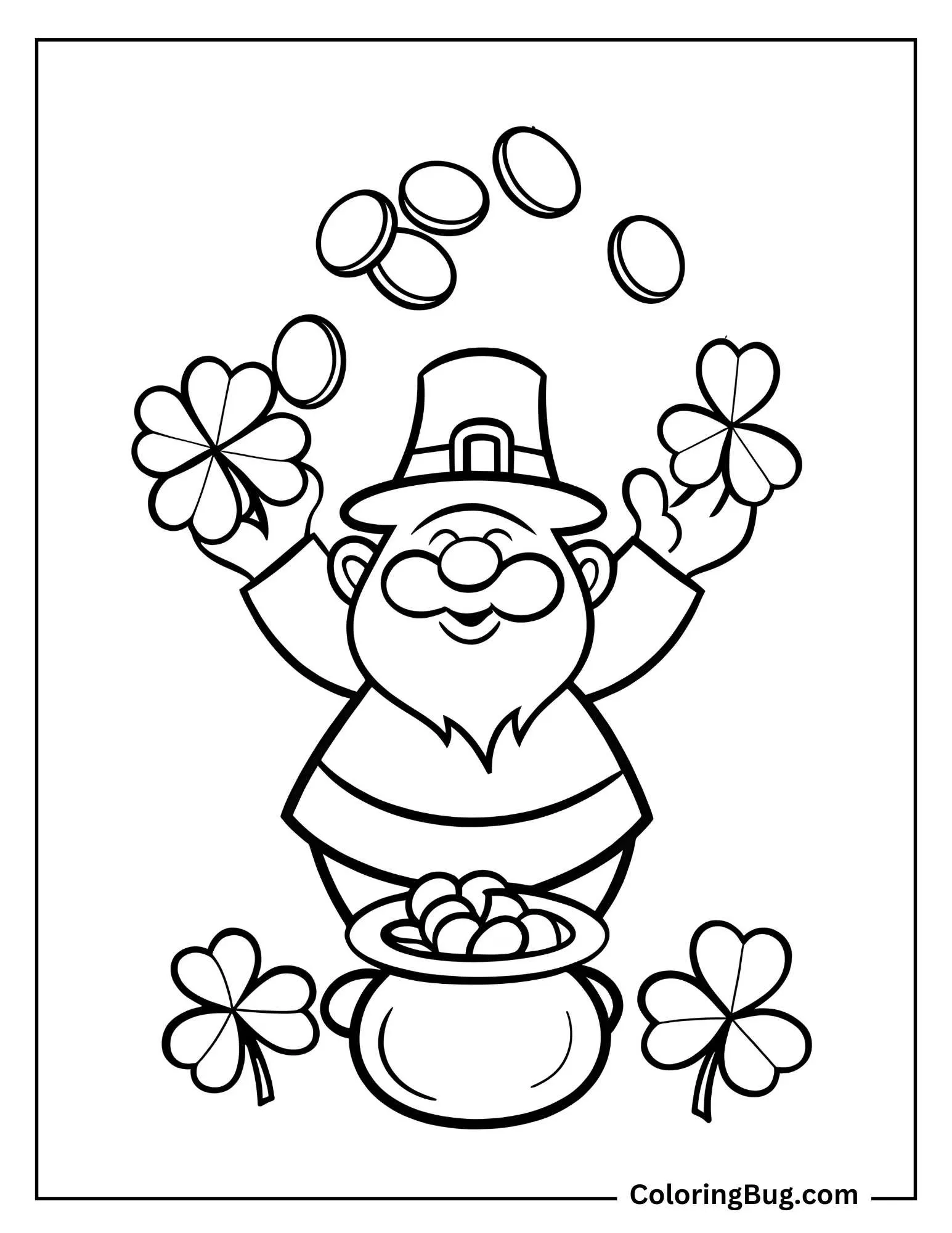 20 Gnome St. Patrick's Day Coloring Pages (Free Printable PDFs)