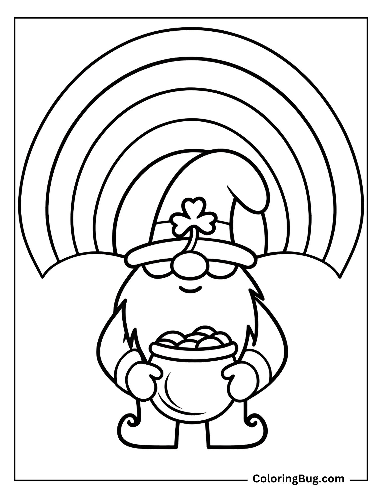 20 Gnome St. Patrick's Day Coloring Pages (Free Printable PDFs)