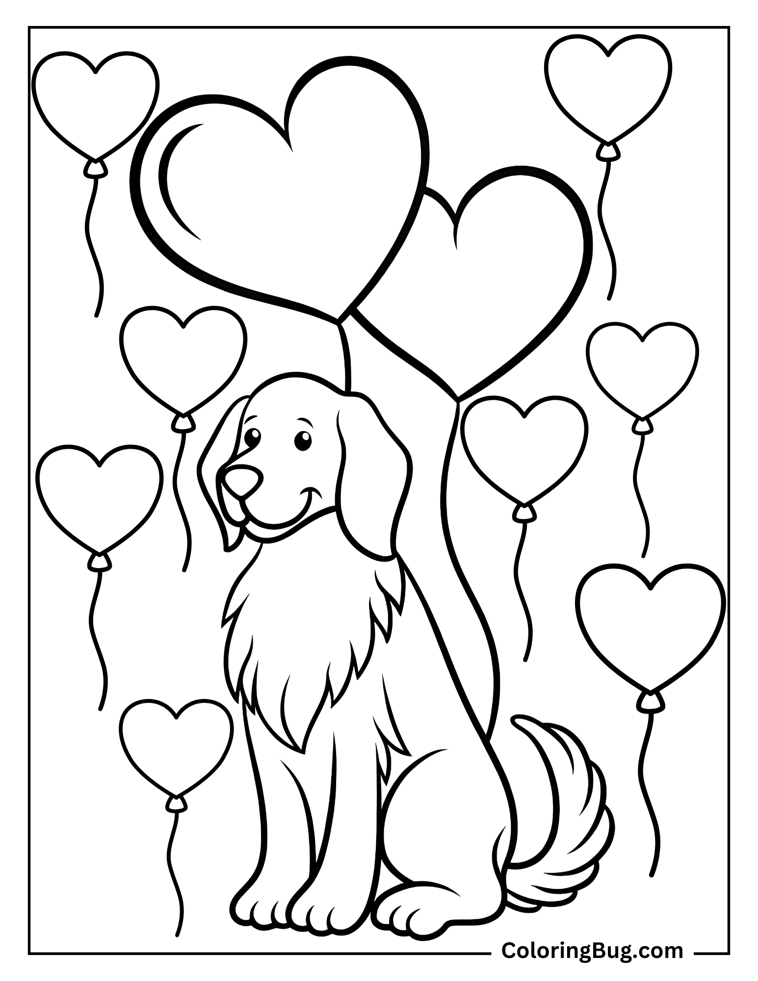 20 Dog Valentines Coloring Pages (Free Printable PDFs)