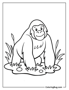 40 Gorilla Coloring Pages (Free Printable PDFs)
