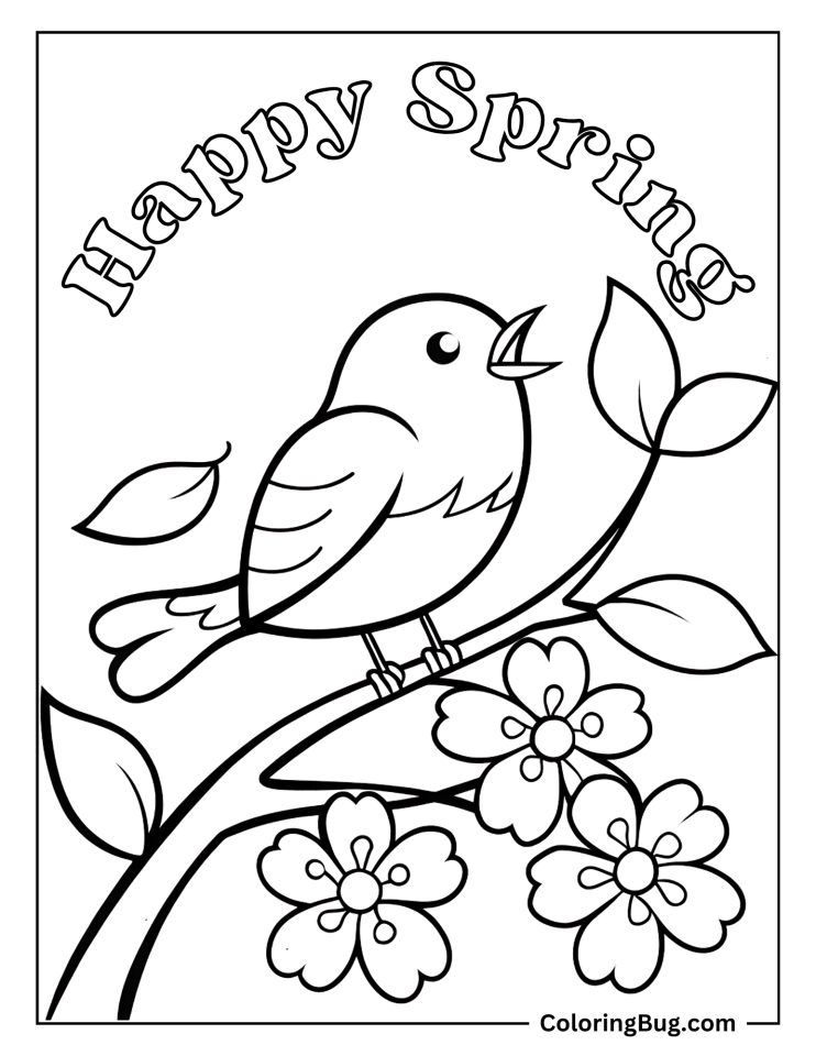 30 Welcome to The First Day of Spring Coloring Pages (Free Printable PDFs)