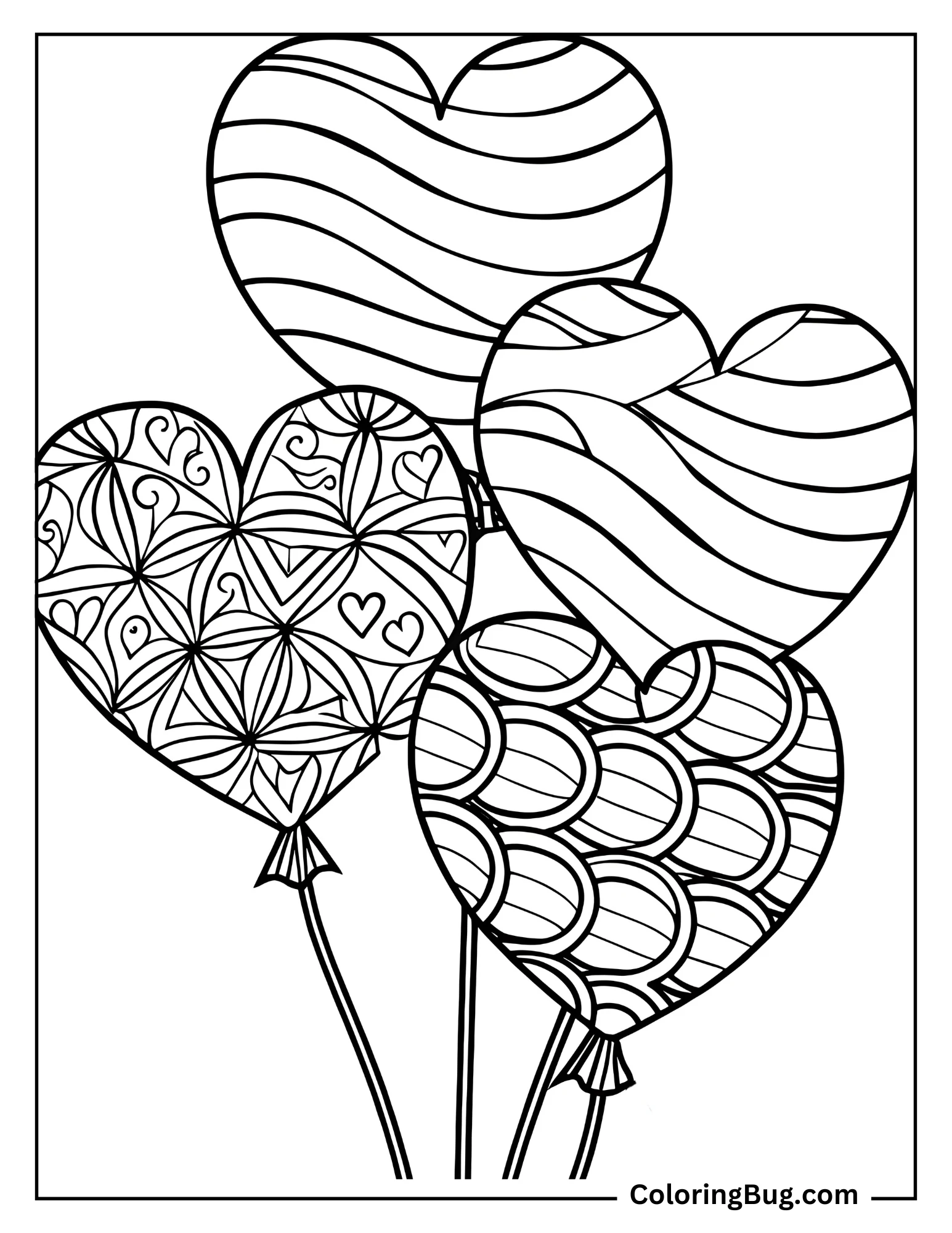 18 Valentines Coloring Pages for Adults (Free Printable PDFs)