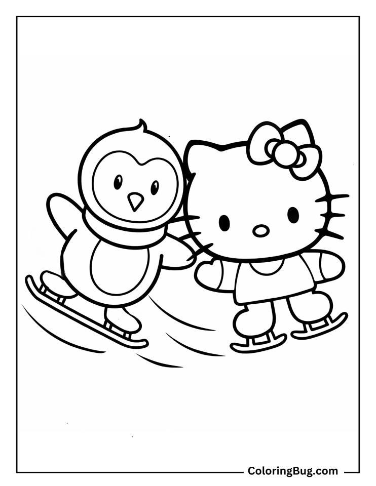 20 Winter Hello Kitty Coloring Pages (Free Printable PDFs)