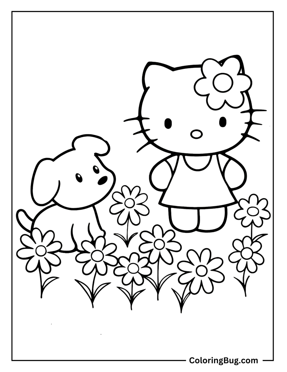 50 Cute Hello Kitty Coloring Pages (Free Printable PDFs)