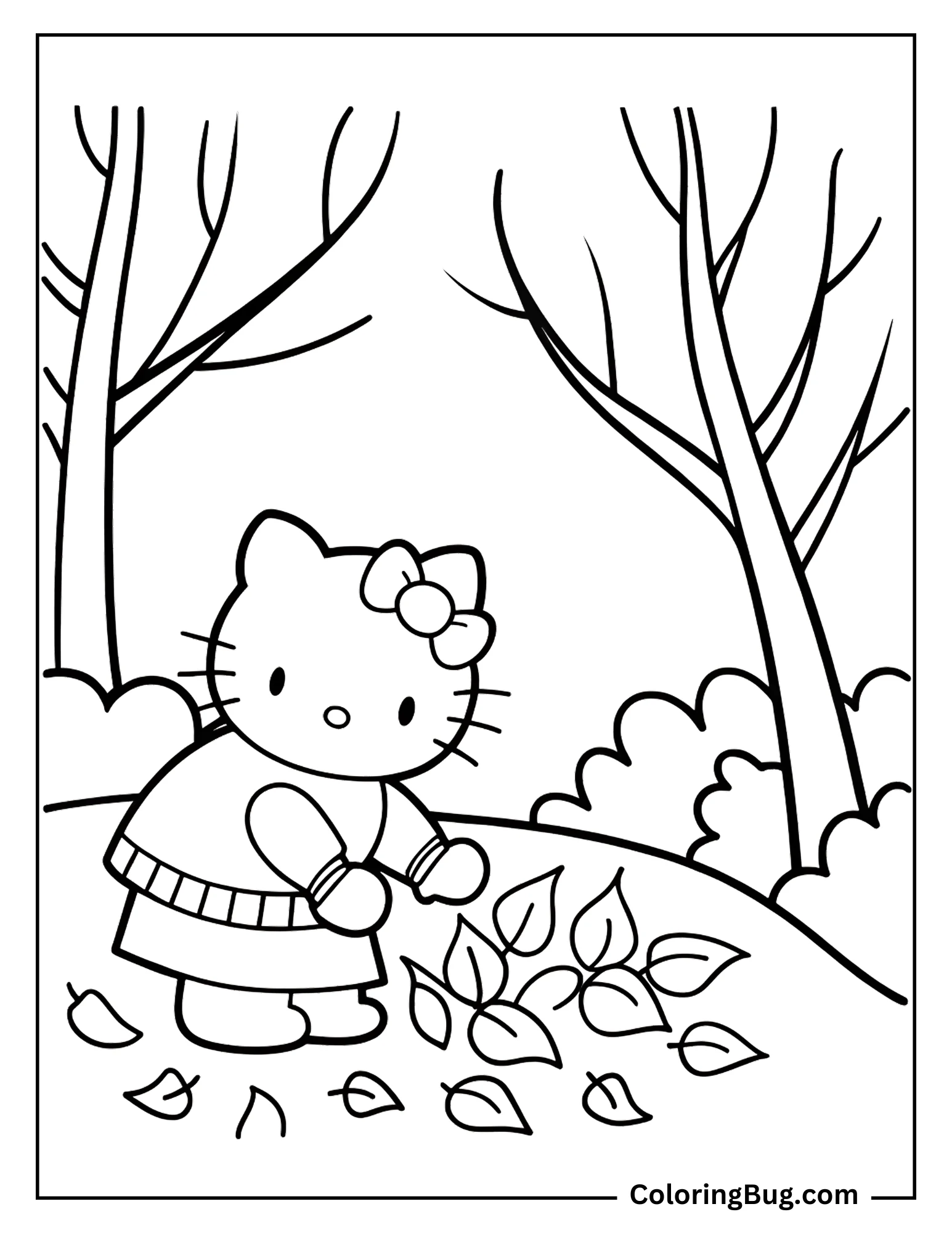 20 Fall Hello Kitty Coloring pages (Free printable PDFs)