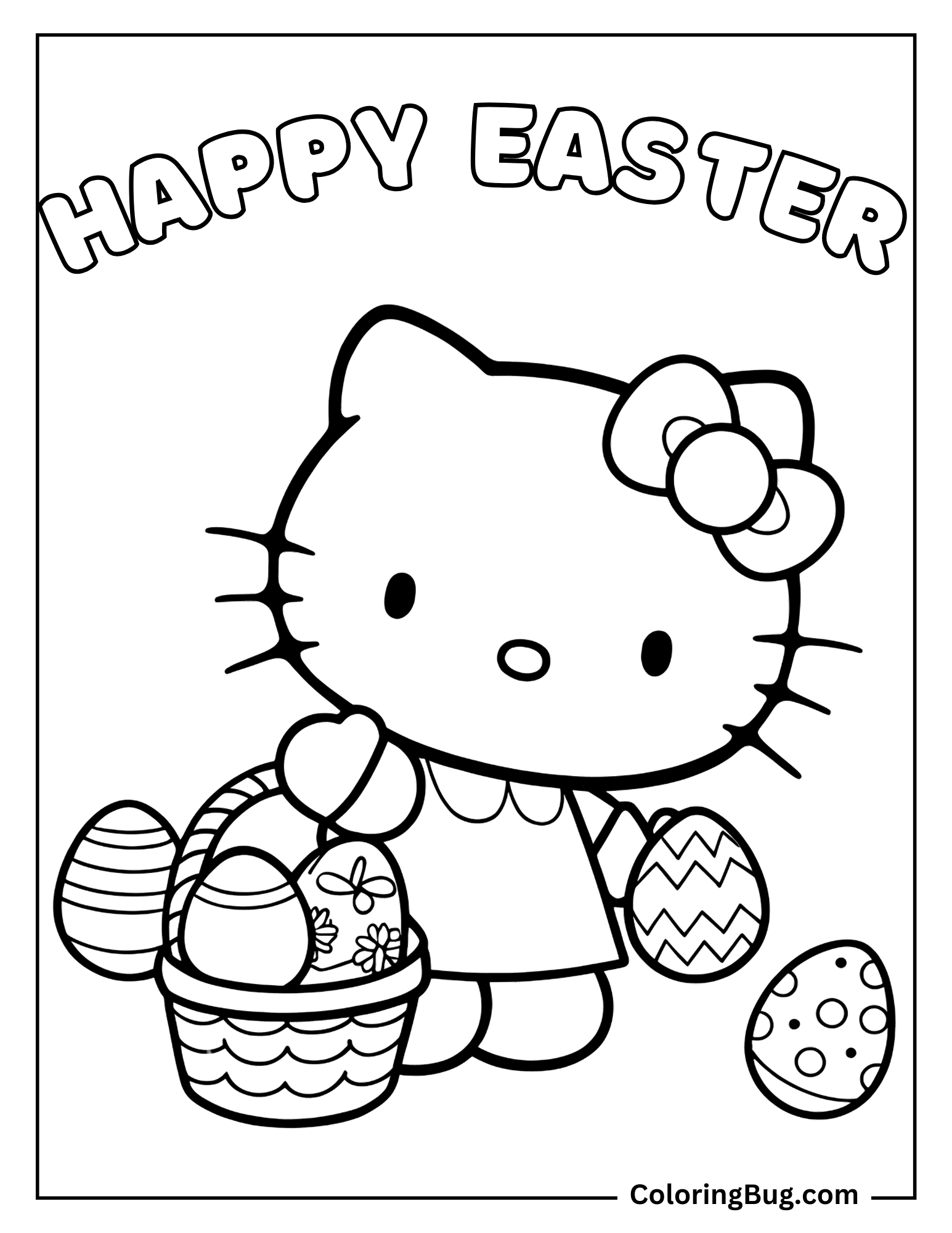 30 Hello Kitty Spring Coloring Pages (Free Printable PDFs)