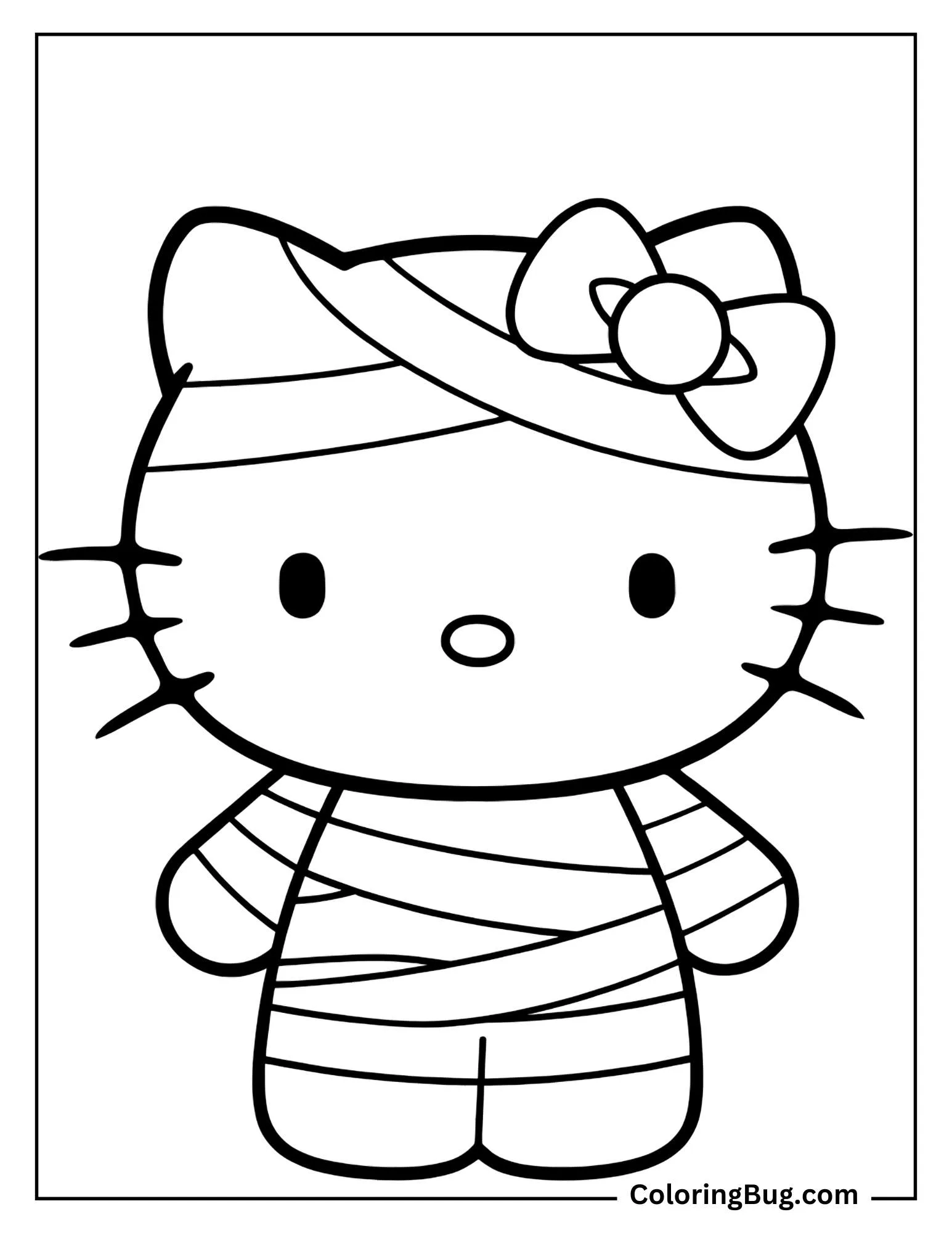 30 Hello Kitty Halloween Coloring Pages (Free Printable PDFs)