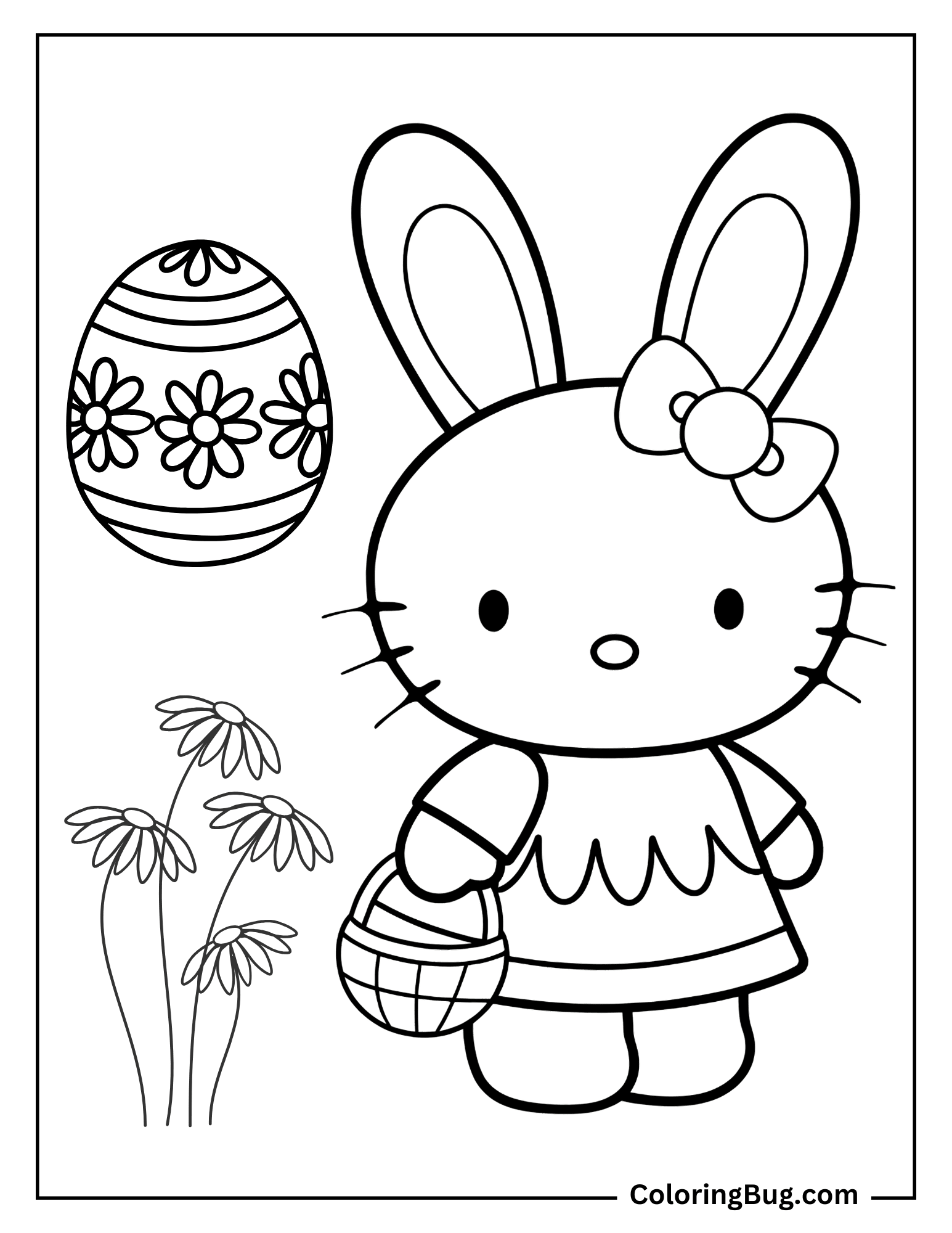 30 Hello Kitty Spring Coloring Pages (Free Printable PDFs)