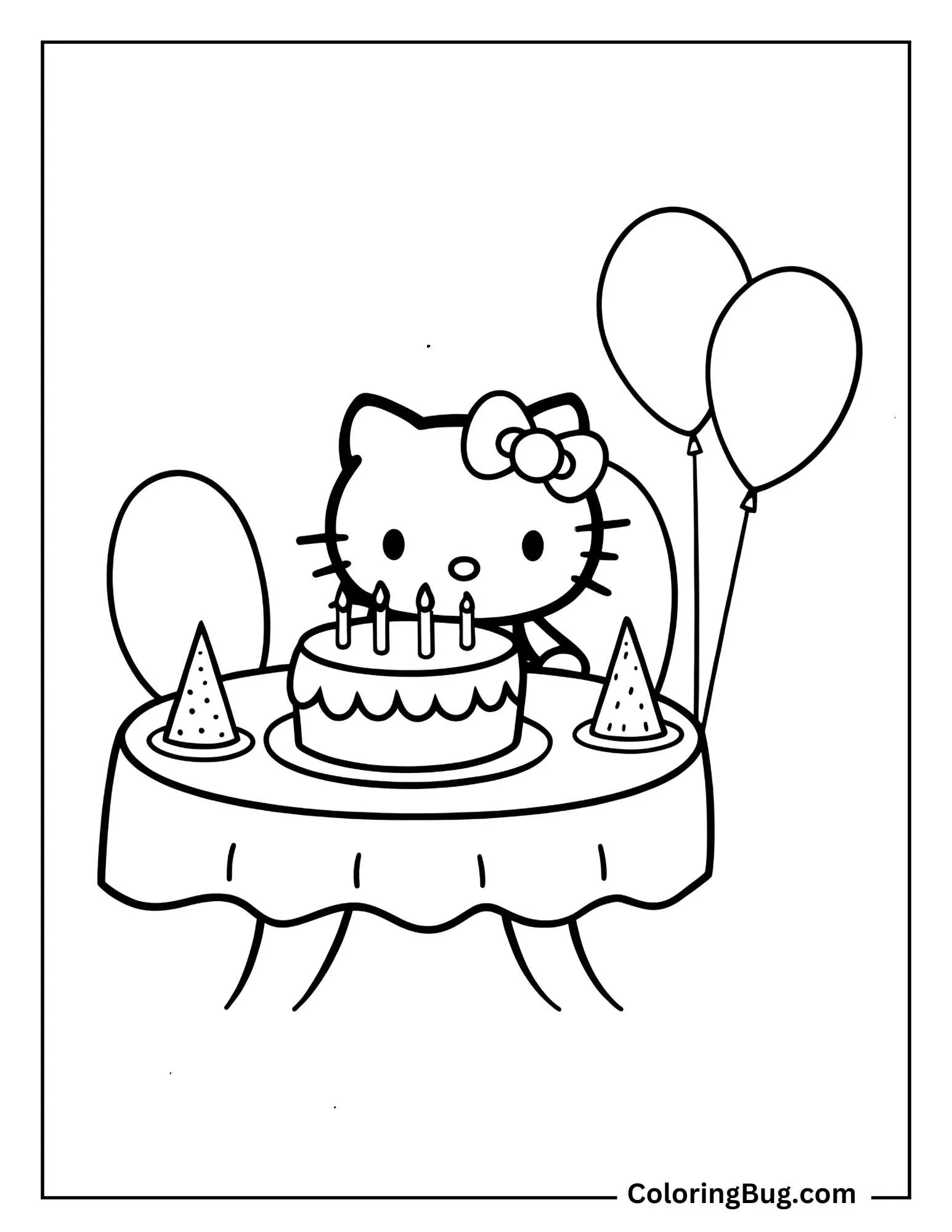 30 Easy Hello Kitty Coloring Pages (Free Printable PDFs)
