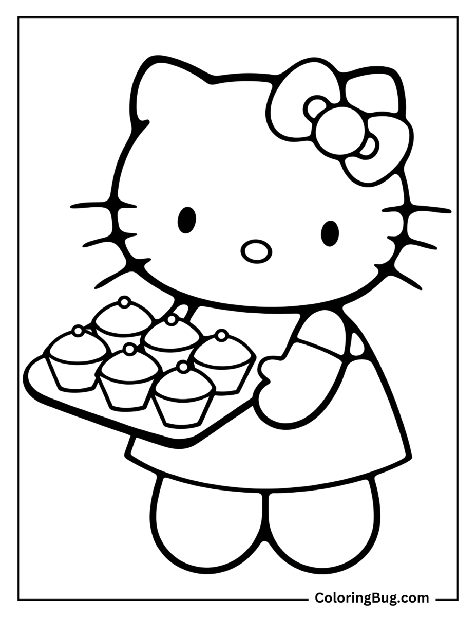 20 Hello Kitty Birthday Coloring Pages (Free Printable PDFs)