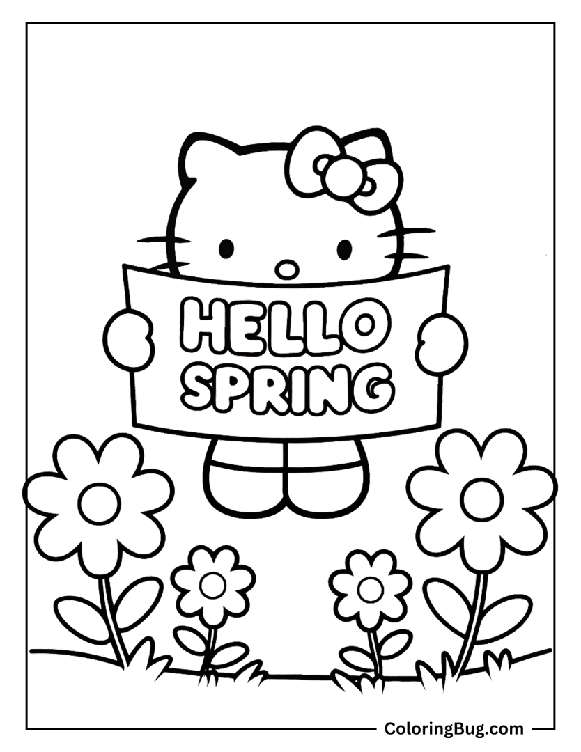 30 Welcome to The First Day of Spring Coloring Pages (Free Printable PDFs)