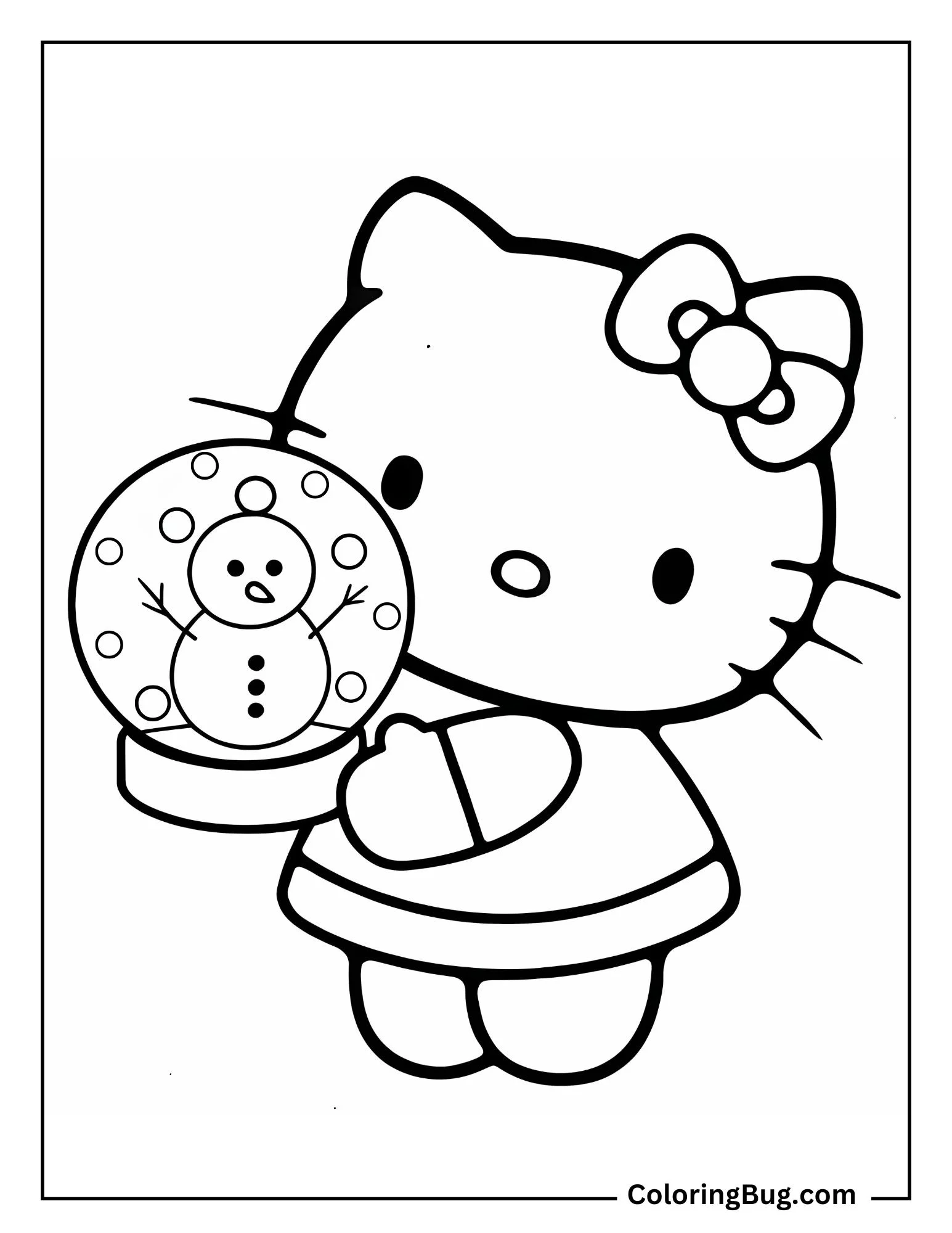20 Winter Hello Kitty Coloring Pages (Free Printable PDFs)