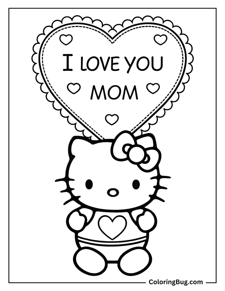 20 Hello Kitty Mother's Day Coloring Pages (Free Printable PDFs)