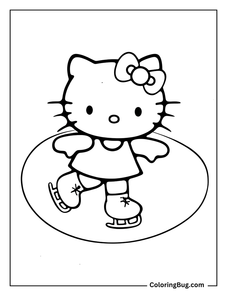 20 Winter Hello Kitty Coloring Pages (Free Printable PDFs)