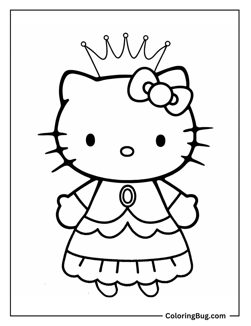 50 Cute Hello Kitty Coloring Pages (Free Printable PDFs)
