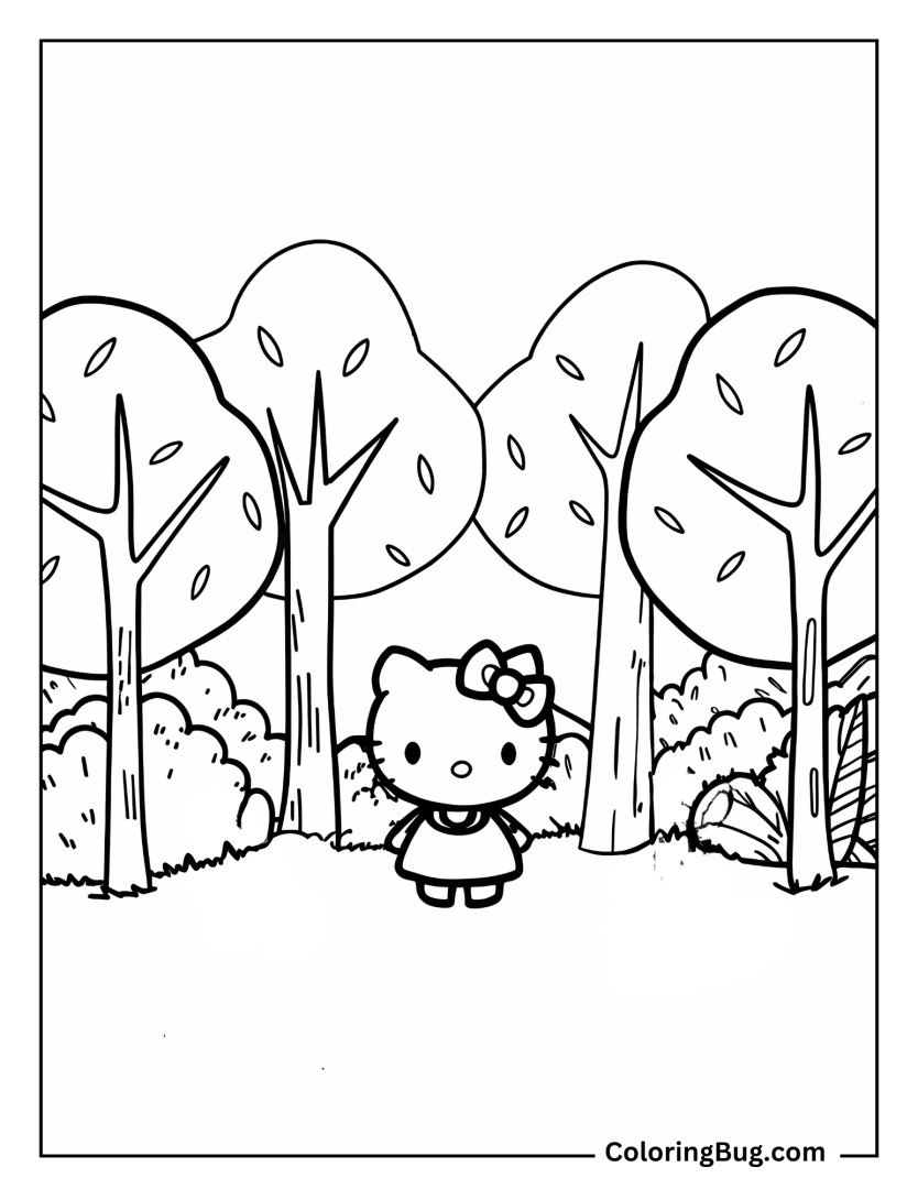 20 Fall Hello Kitty Coloring pages (Free printable PDFs)
