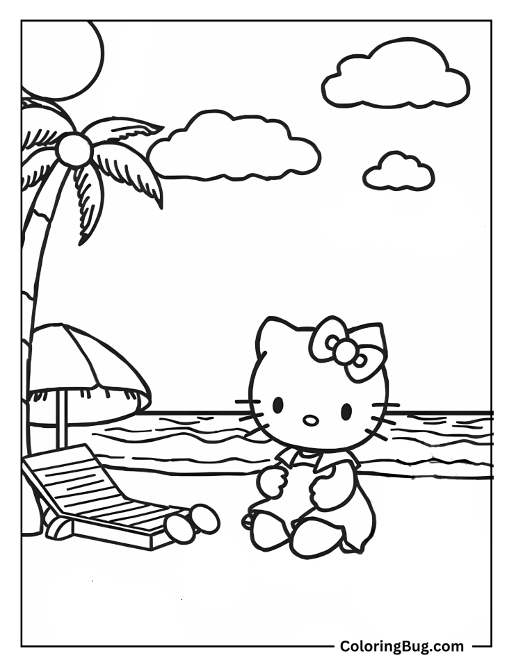 50 Cute Hello Kitty Coloring Pages (Free Printable PDFs)