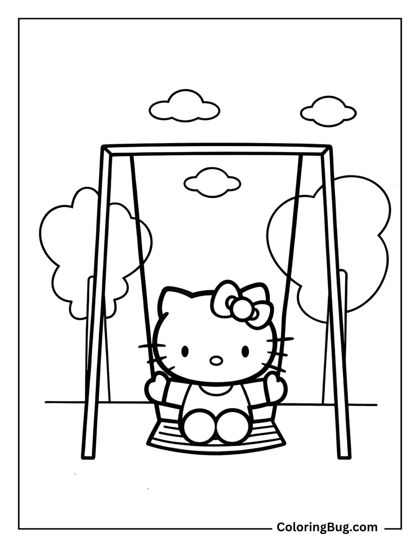 30 Easy Hello Kitty Coloring Pages (Free Printable PDFs)