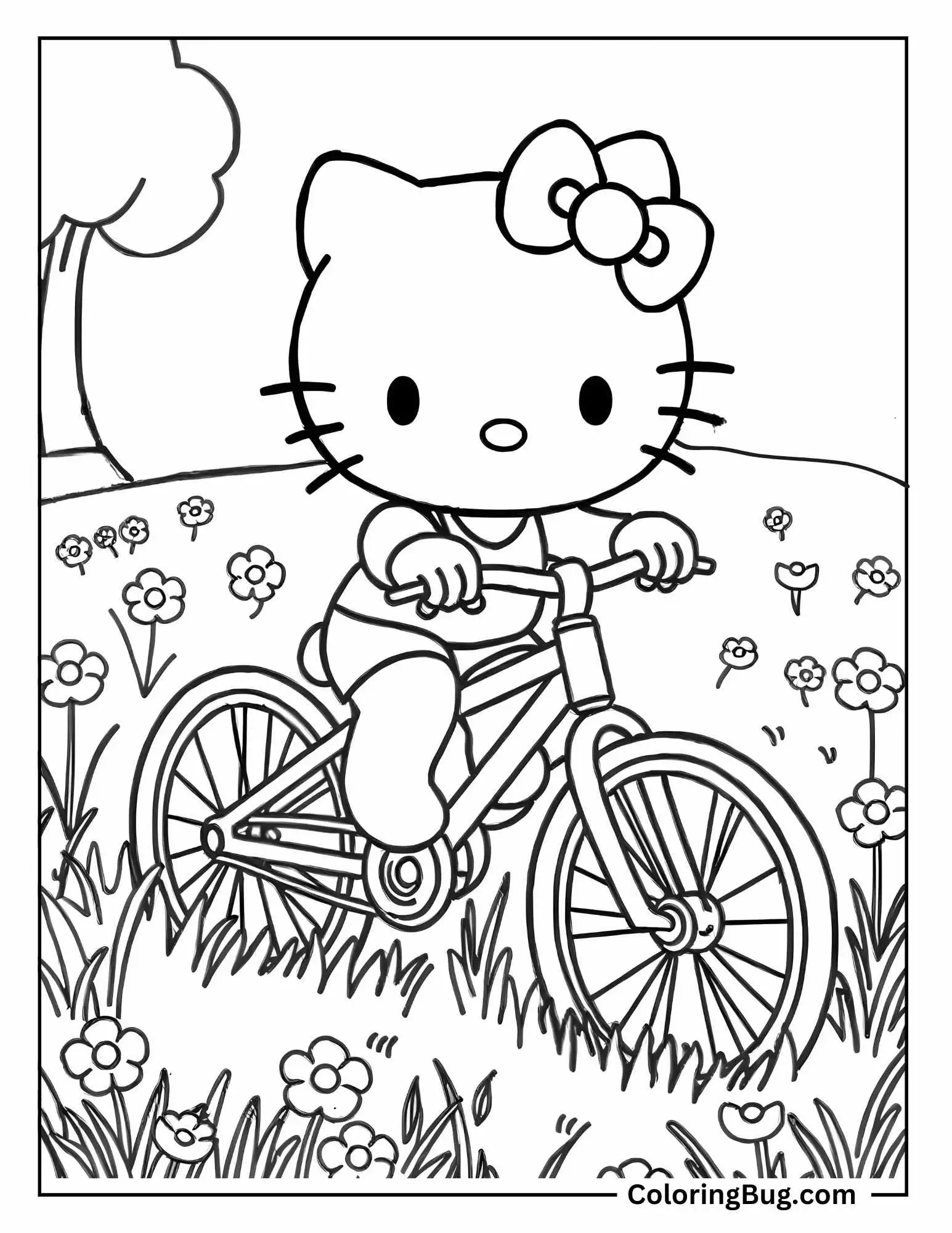 50 Cute Hello Kitty Coloring Pages (Free Printable PDFs)