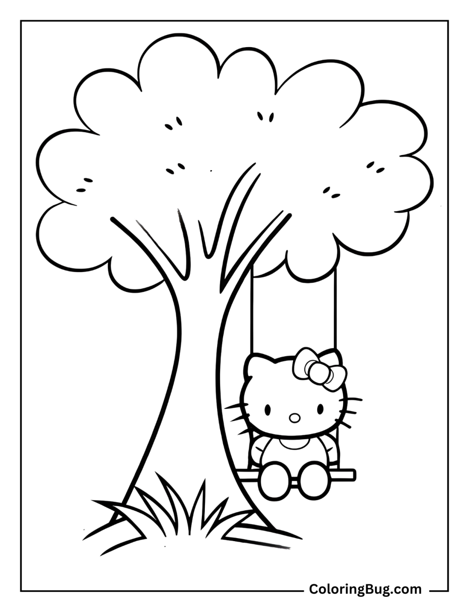 30 Easy Hello Kitty Coloring Pages (Free Printable PDFs)