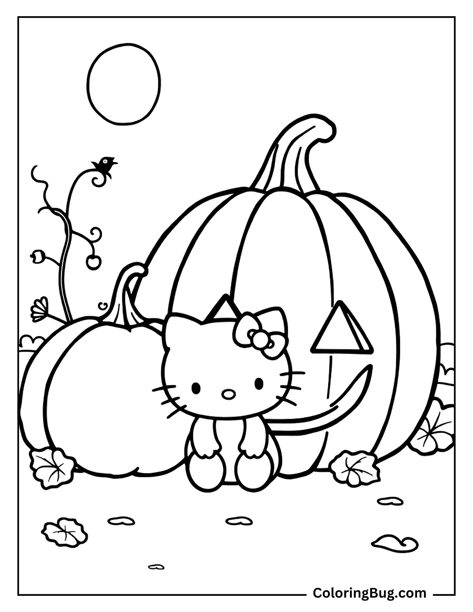 30 Hello Kitty Halloween Coloring Pages (Free Printable PDFs)