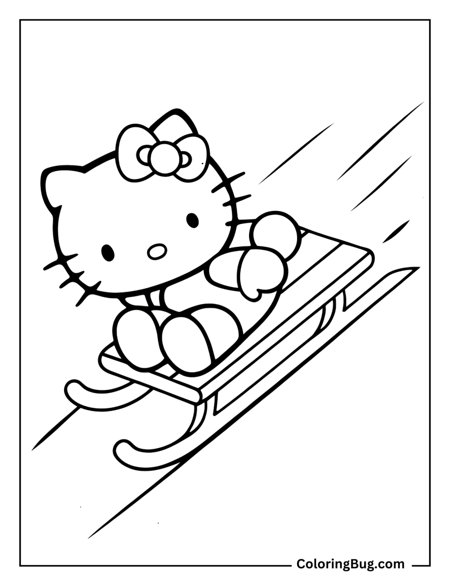 20 Winter Hello Kitty Coloring Pages (Free Printable PDFs)