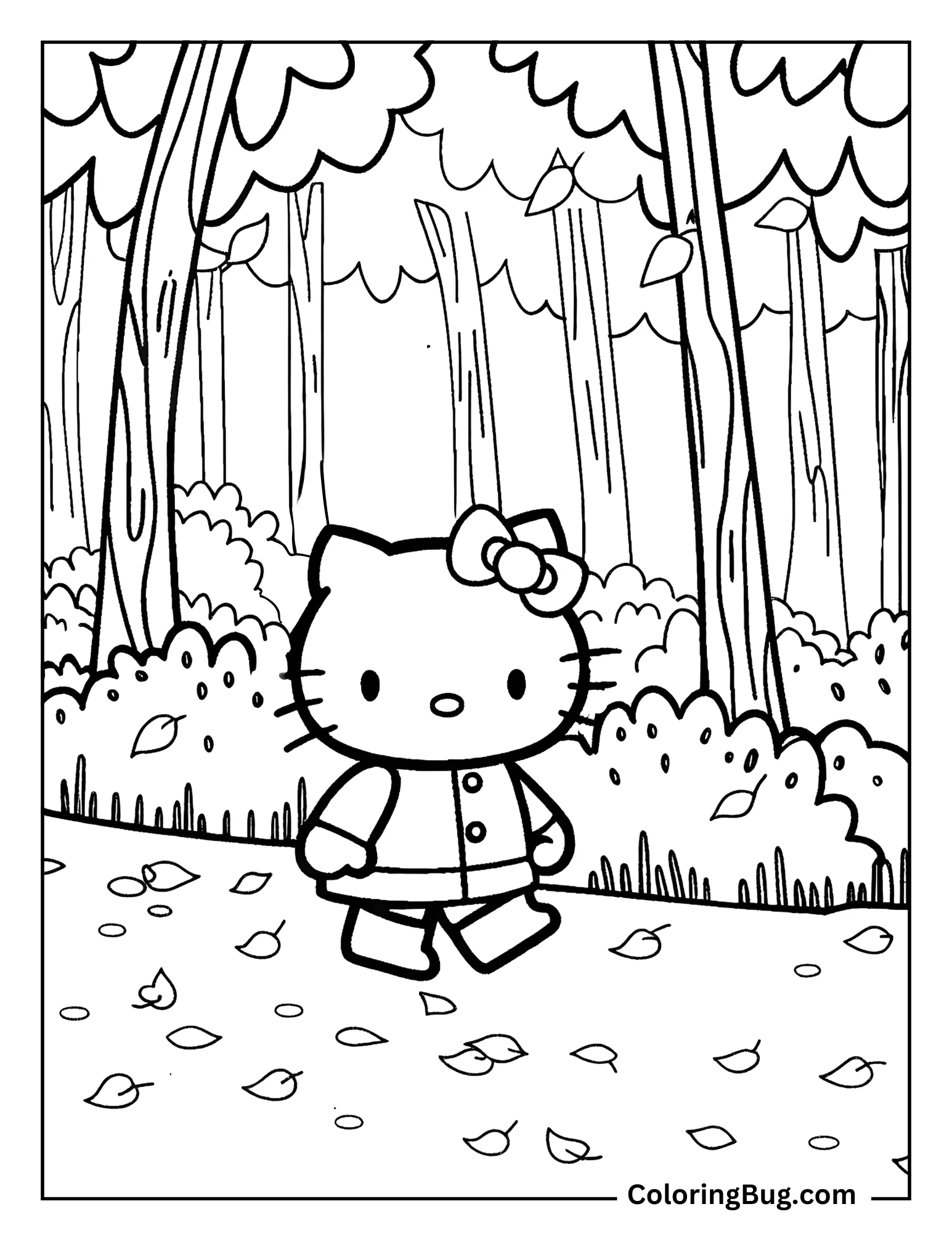 20 Fall Hello Kitty Coloring pages (Free printable PDFs)