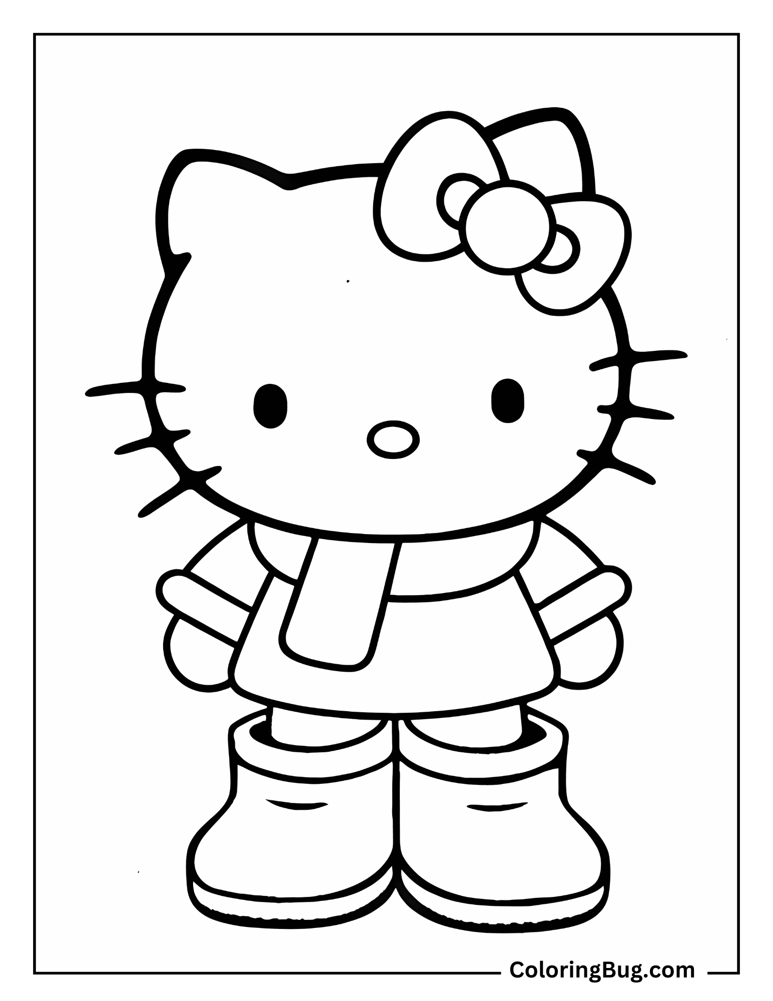 20 Winter Hello Kitty Coloring Pages (Free Printable PDFs)